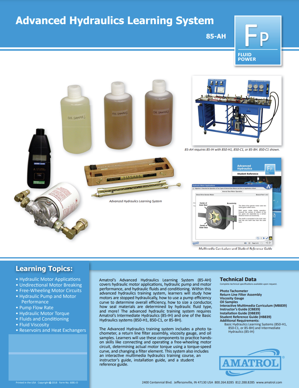 Advanced Hydraulics Training System | Amatrol