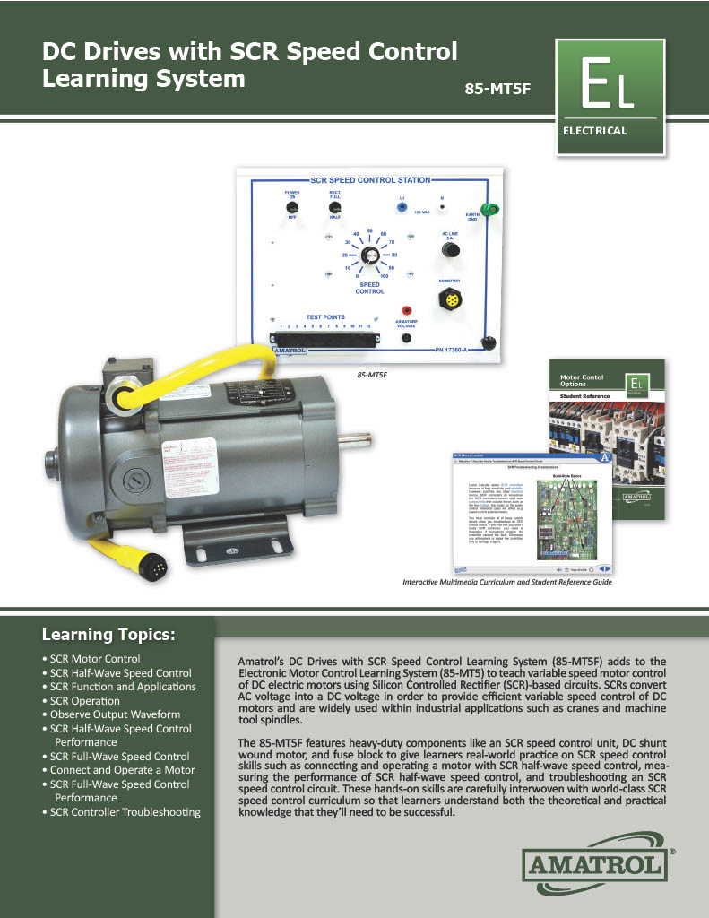 DC Drive with SCR Speed Control Training System | Amatrol