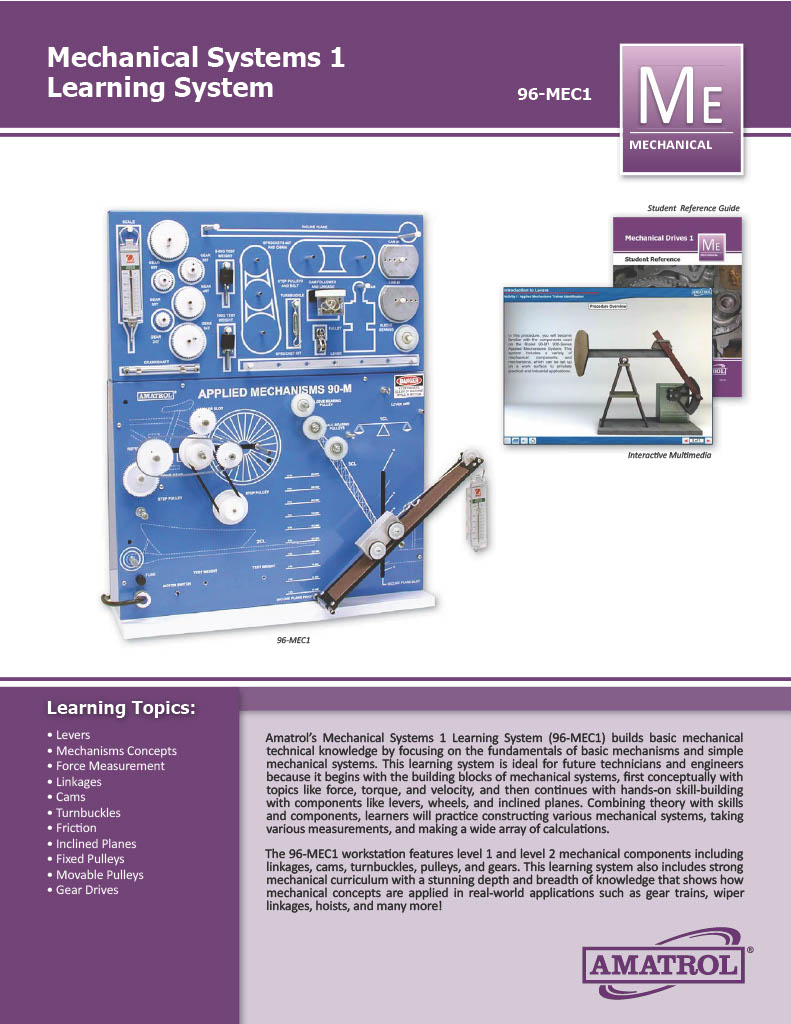 Basic Mechanical Systems Training System | Amatrol